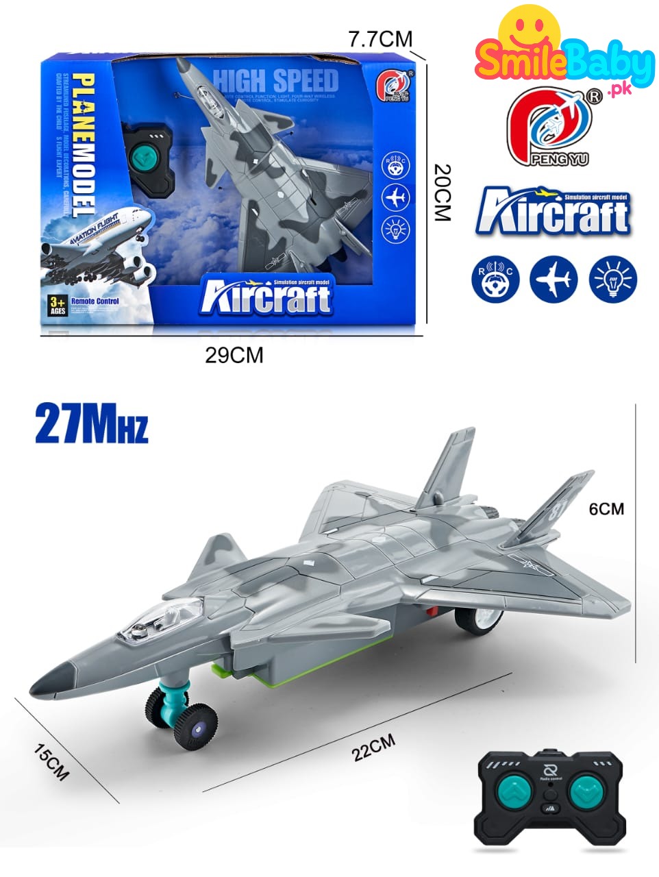 High-Speed RC Fighter Jet Plane – 27MHz Remote Control Aircraft for ...